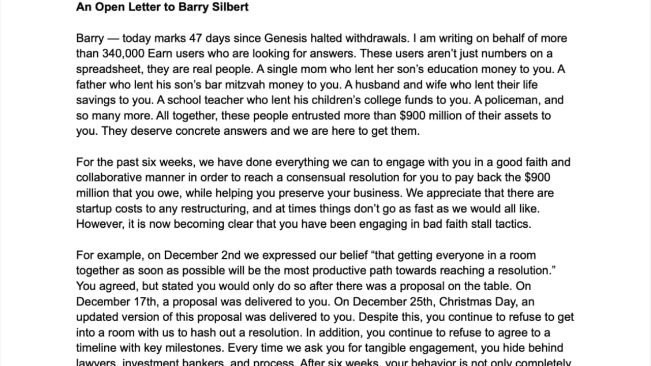 Gemini founder Cameron letter !! | Crypto Attacks DAO on Binance Square