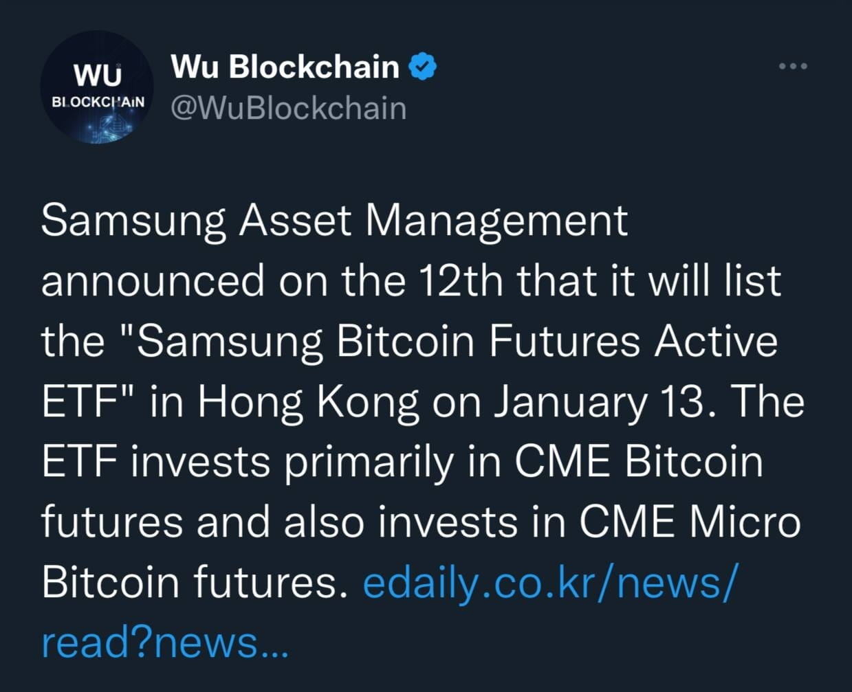 Samsung Asset Management announced on the 12th that it will ...