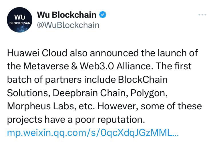 Huawei Cloud also announced the launch of the Metaverse & We | Crypto Eagles on Binance Square