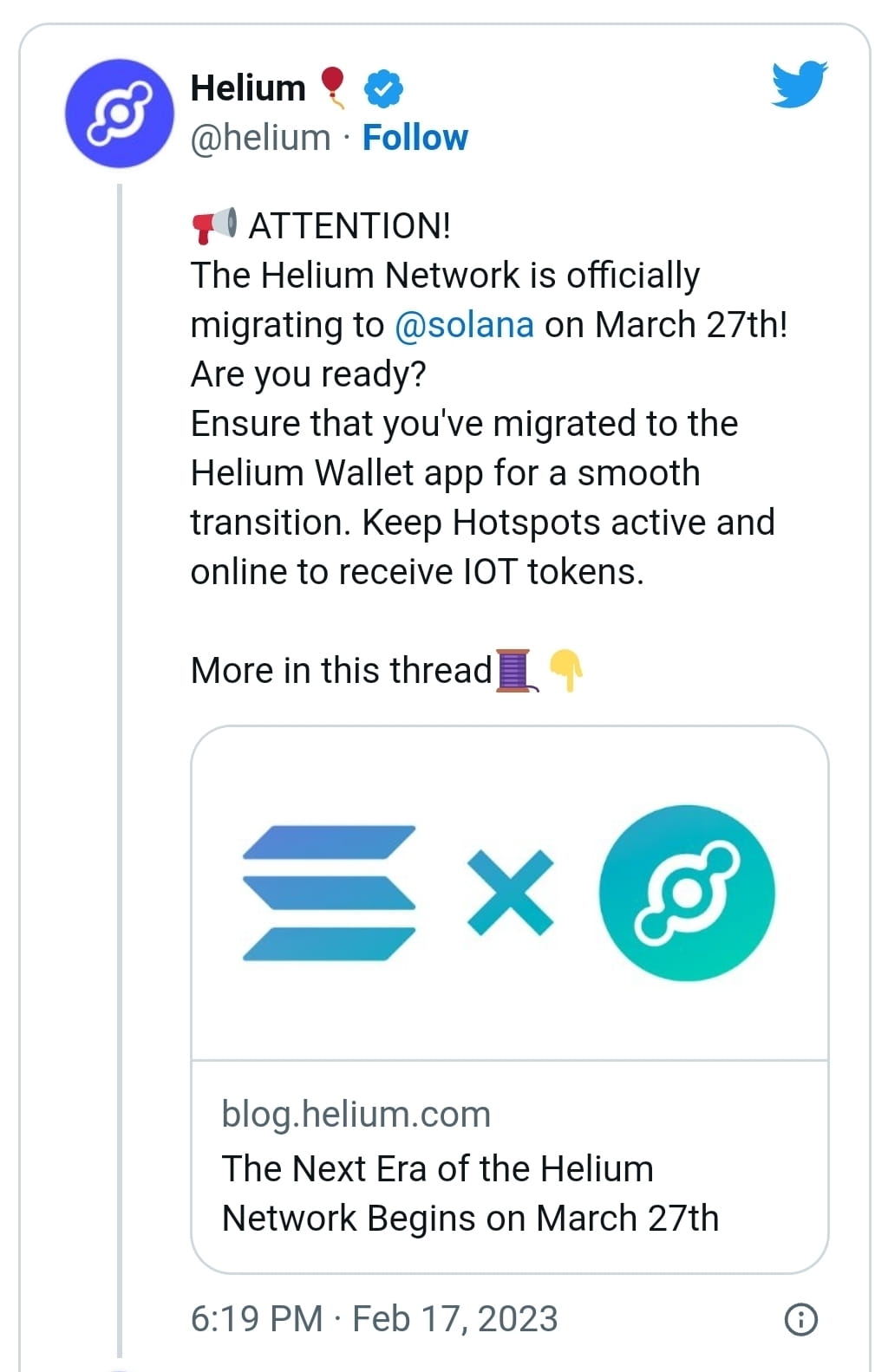 Helium Network migration to Solana now has a proposed date | The Buzzing Bee on Binance Square
