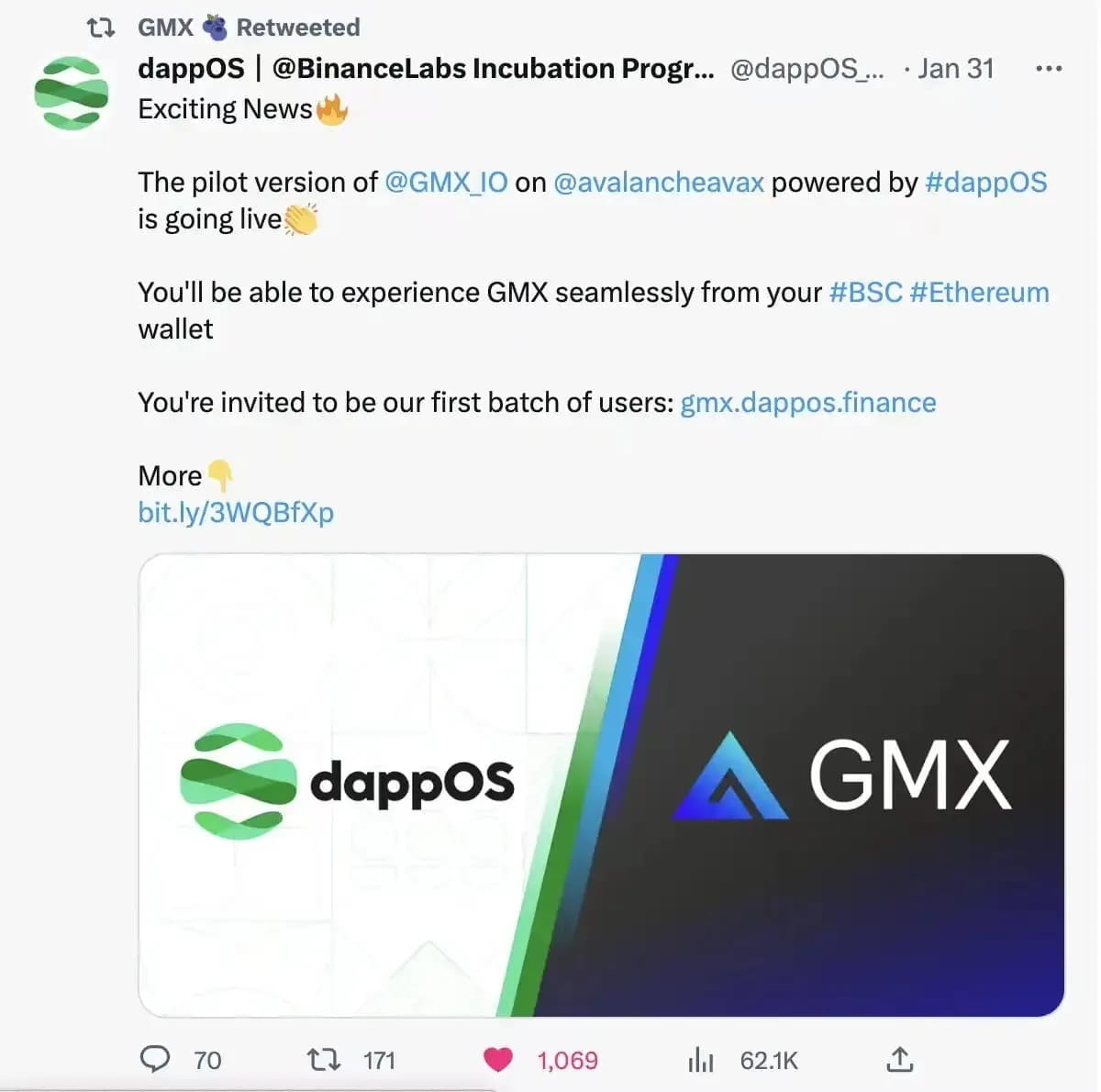 On February 1, GMX announced an in-depth cooperation with th | 通骏Jun on ...