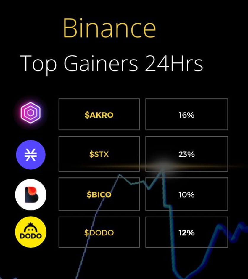 🚀GAINERS ON BINANCE IN PAST 24 HOURS Akropolis (AKRO) Sta ...