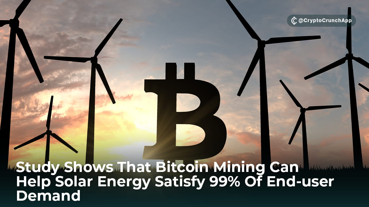 Study Shows That Bitcoin Mining Can Help Solar Energy Satisfy 99% Of ...