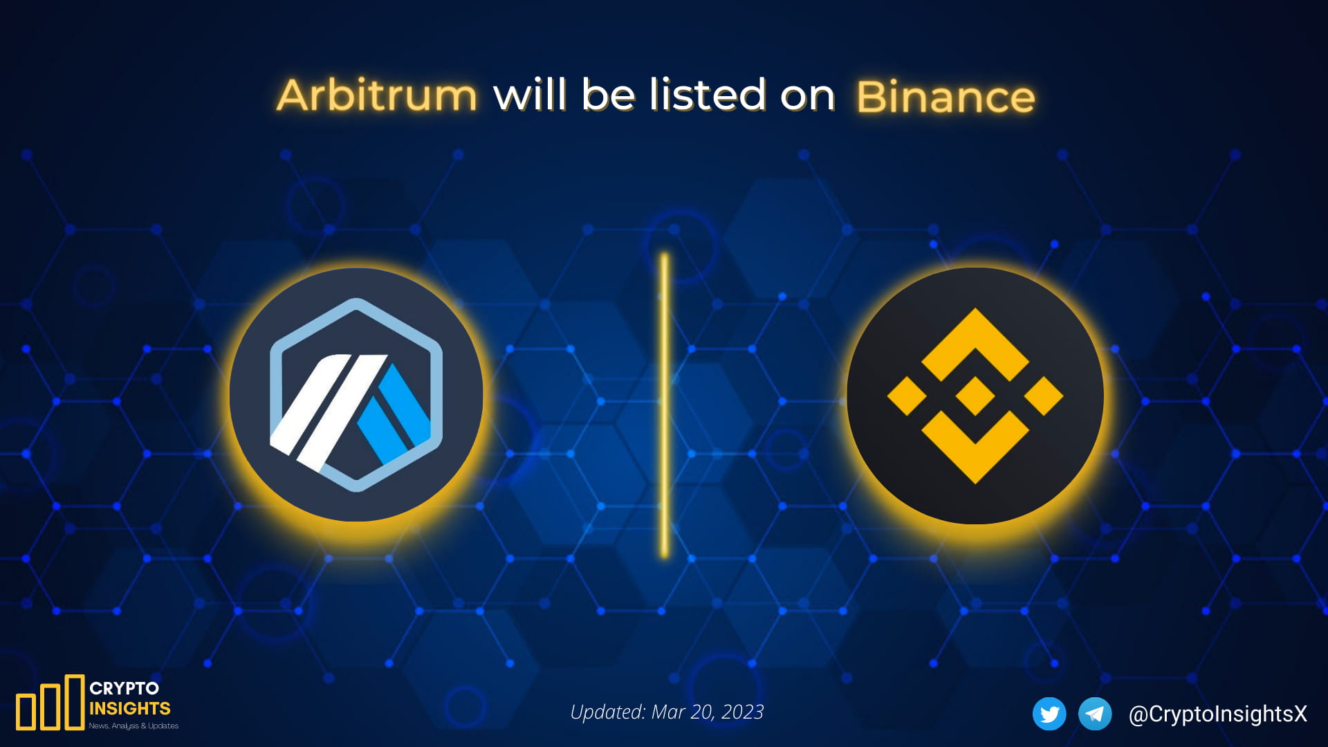 📢 @arbitrum will be listed on @binance #Arbitrum is a lay | Crypto ...