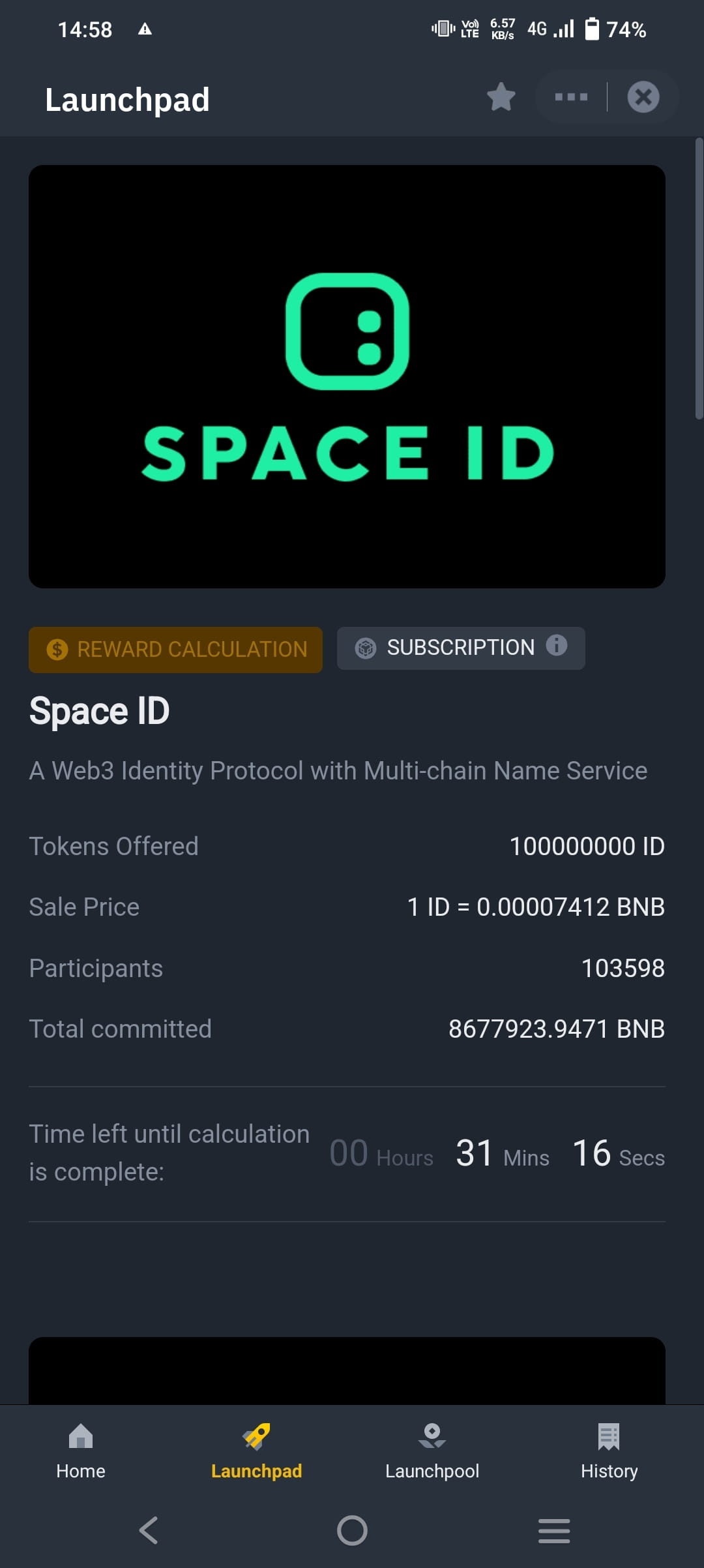 Sólo quedan 31 minutos ¿Ha comprometido BNB para Space ID To | Gautam Rathore - CryptoVed en ...