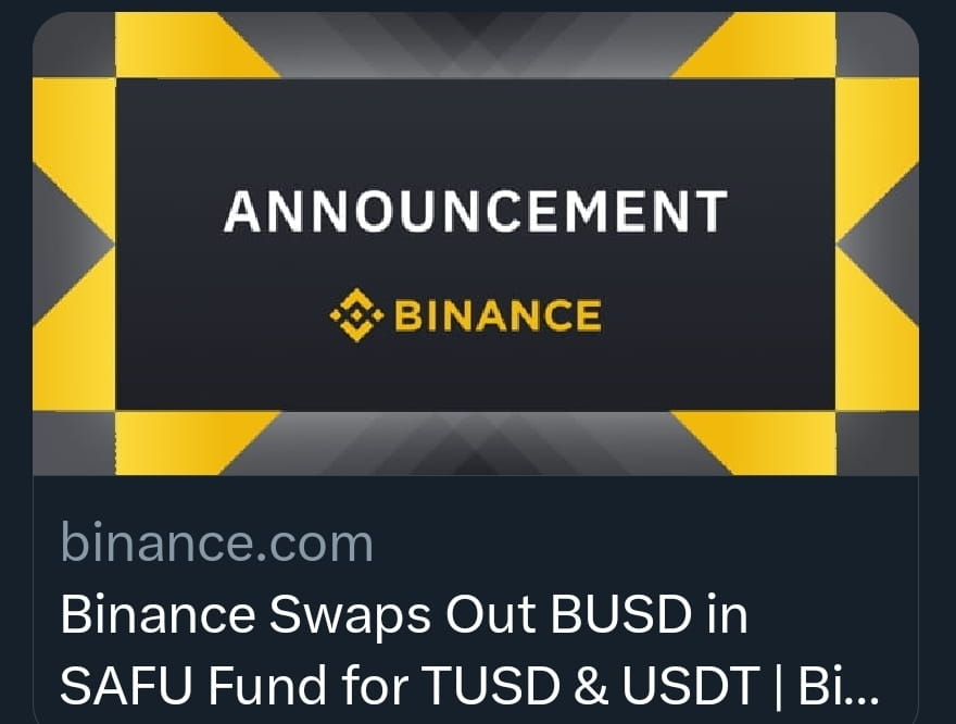 #Binance Swaps #BUSD in#safu Fund for TUSD&USDT .Paxos s | CoinXversE on Binance Square