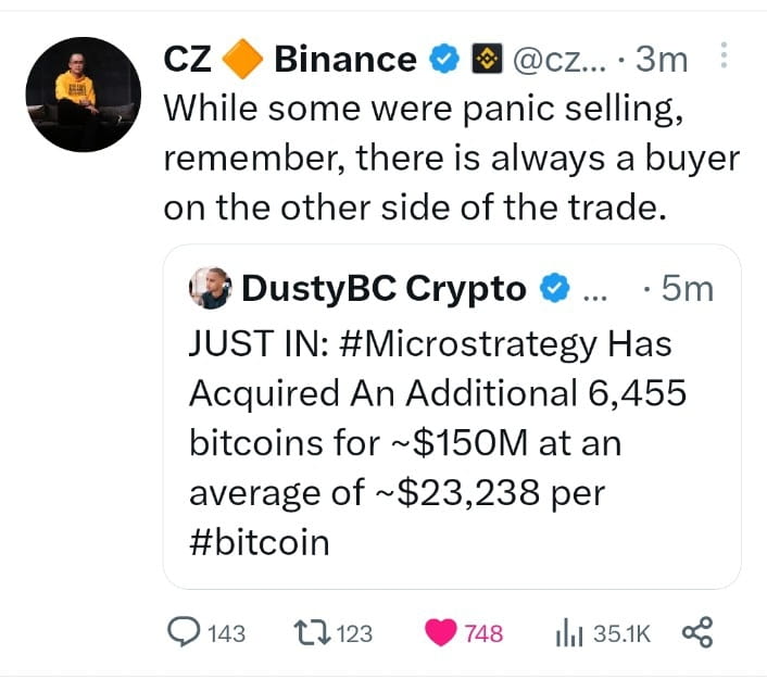 MicroStrategy has purchased an additional 6,455 Bitcoin ($1 | Aman Sai on Binance Square