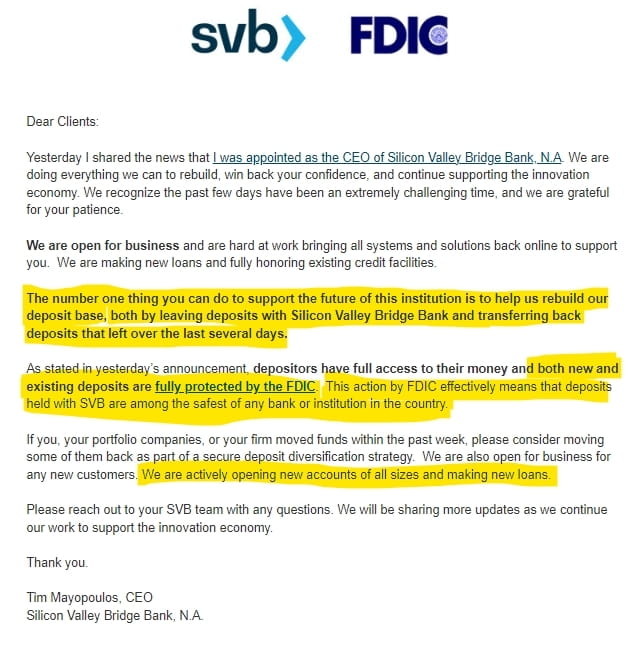 NEW - 🇺🇸 Silicon Valley Bank $SIVB CEO urges clients to | Professor ...