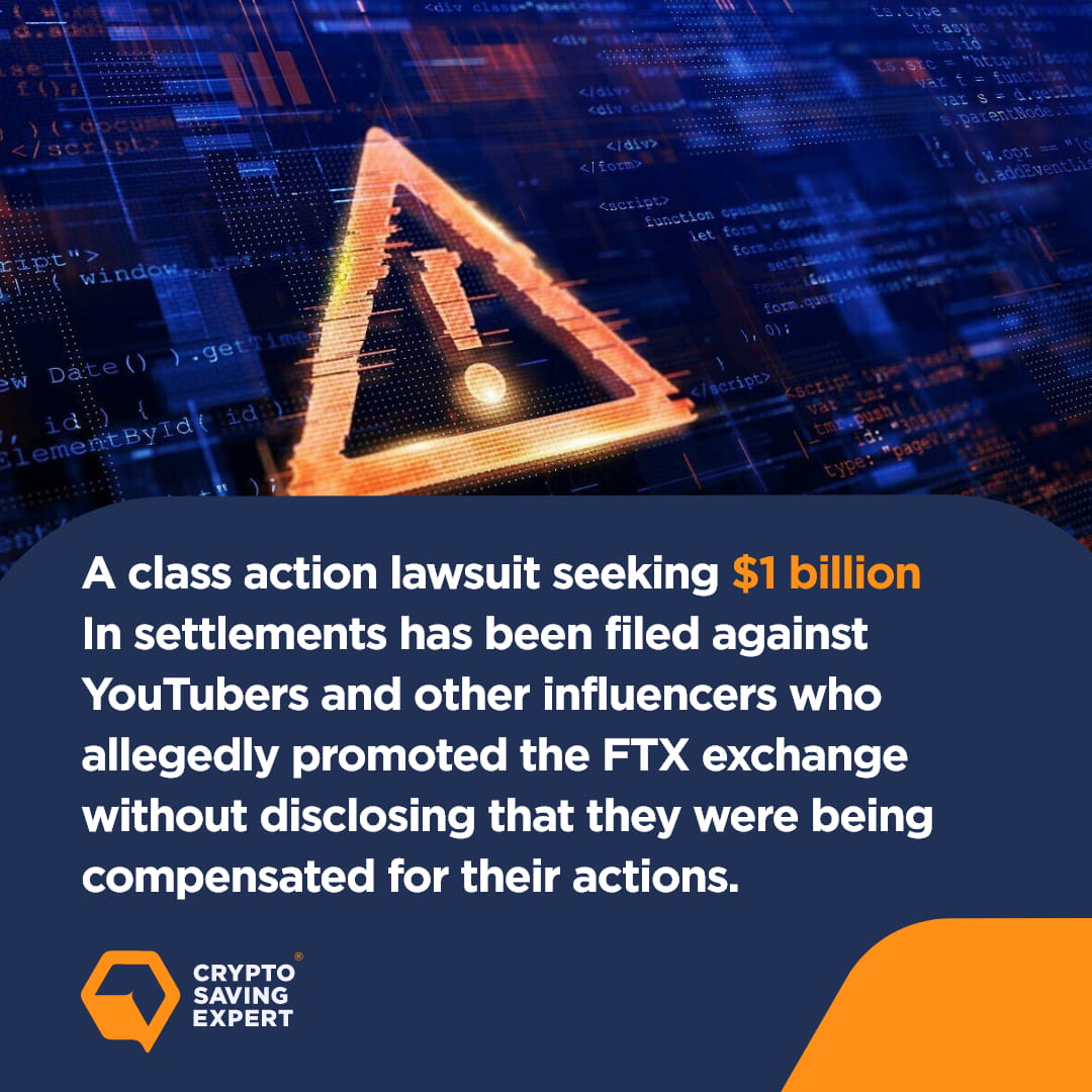 $1B lawsuit filed against FTX influencers More from this st | Crypto Saving Expert on Binance Square