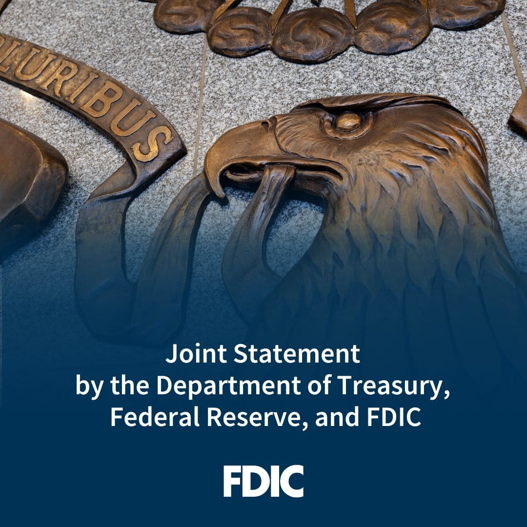 🚨Breaking News : FDIC Joined the US Treasury and Federal Re | David JR ...