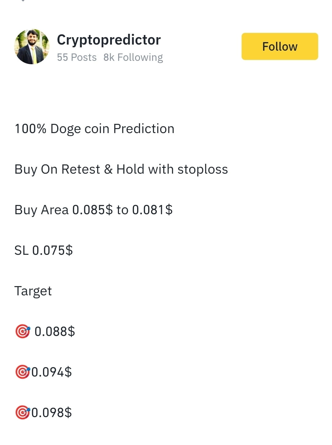 🎉 Congratulations🎉 💯 Perfect Dip prediction $Doge coin ...