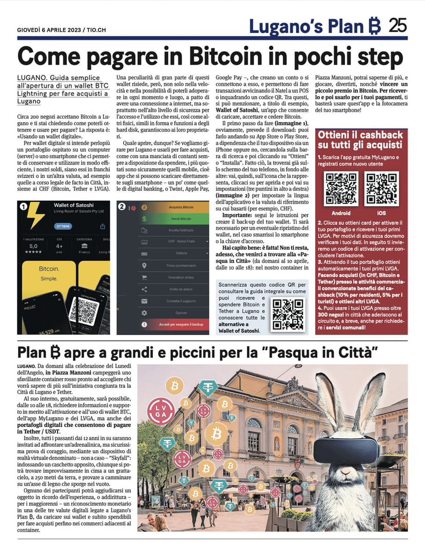 🇨🇭Swiss newspaper in Lugano teaches people how to pay with | PCB Block ...