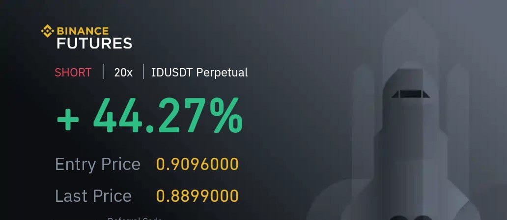 #ID/USDT Binance Futures Take profit Target 2 Done Prof | edbitcrypto on Binance Square