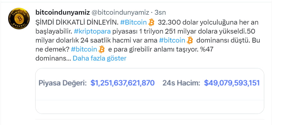 ESCUCHE ATENTAMENTE AHORA #Bitcoin 32.300 dólares pueden ini ...