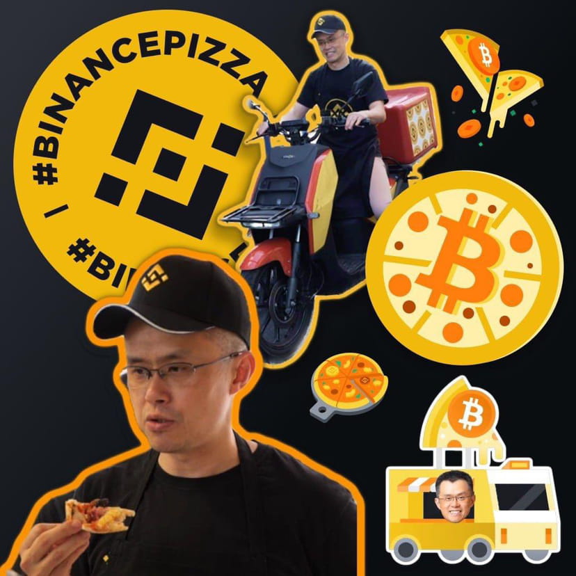Cz Binance is delivering Pizza 🍕👏👏 #binancepizza #btc | Deaf Angel on ...