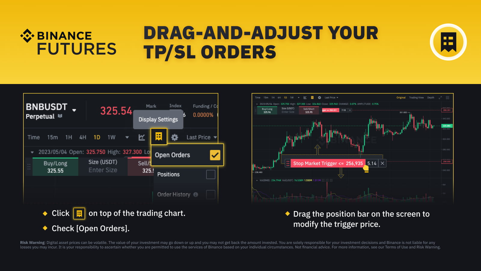Now you can easily modify your TP/SL open position with | Binance ...