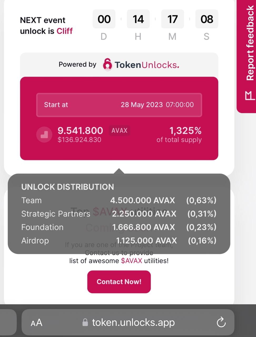 OVER $136M AVAX WILL BE UNLOCKED TOMORROW At approximately | BinanciansVN on Binance Square