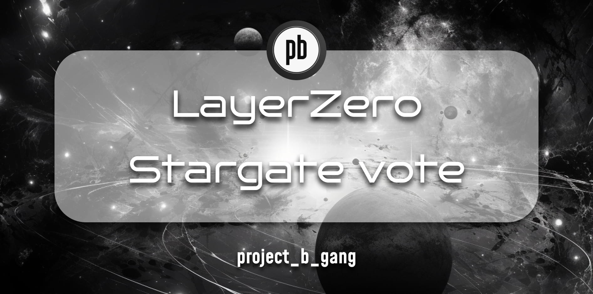 🔘 Stargate activity for LayerZero retrodrop New voting on | Project B on Binance Square