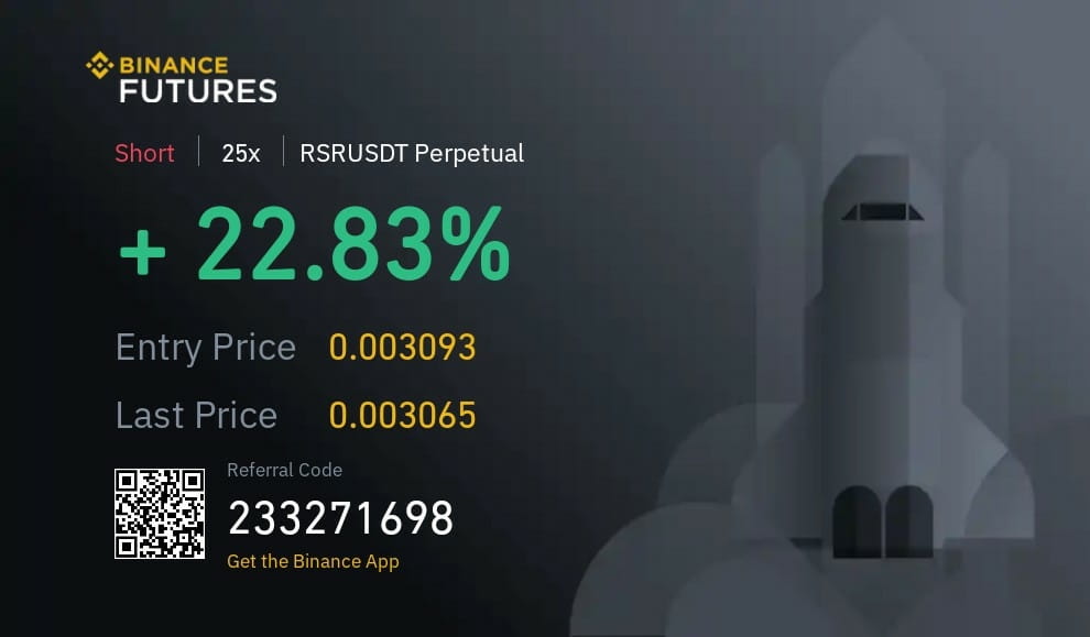 #RSR #FREE_SIGNAL 😍 ⚡️22.50% Profit 🥂1, Target comple | Osmy_CryptoT on Binance Square