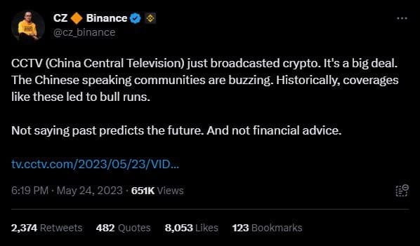 CZ Binance Tweet | Secure Crypto on Binance Square