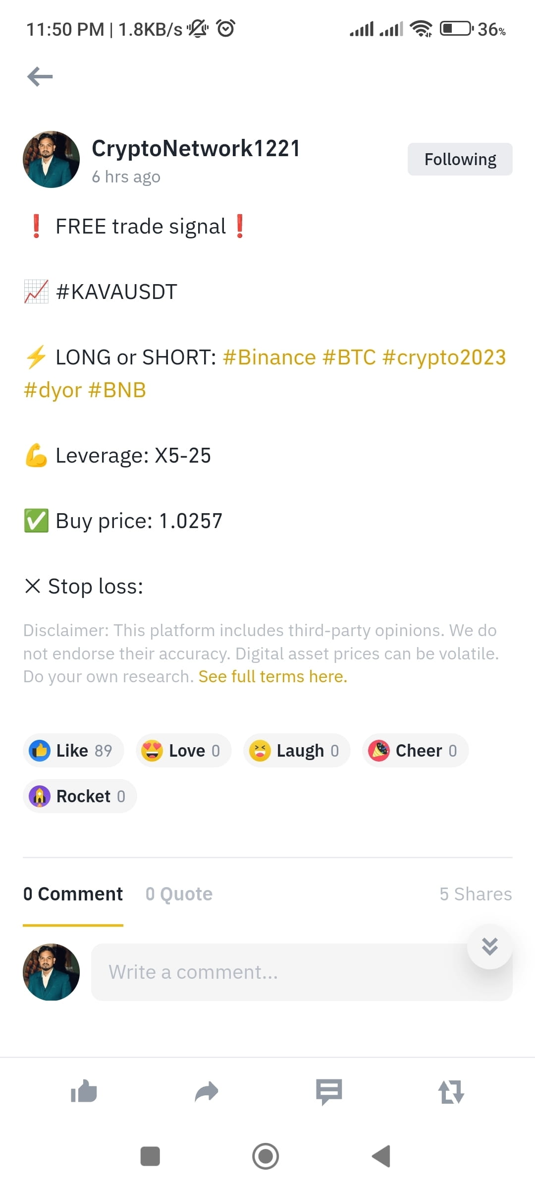 KAvausdt I told u already don't Miss our next signal check | Calvin ...