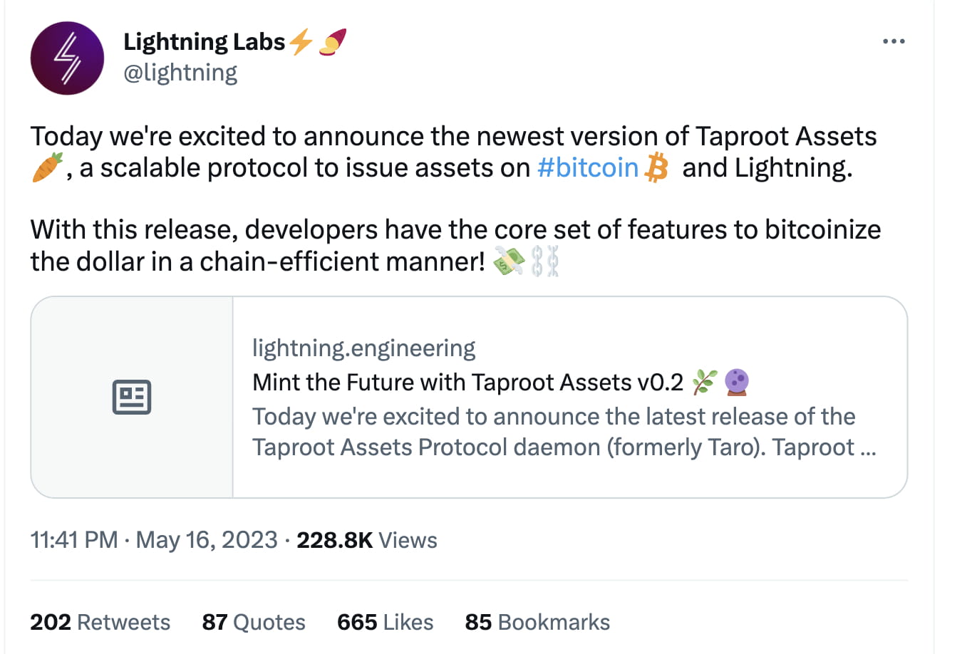Lightning Labs has released an updated edition of the recent | FOMO Sapiens on Binance Square
