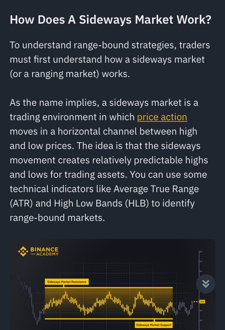 How does market sideways work step by step guide #Binance ...