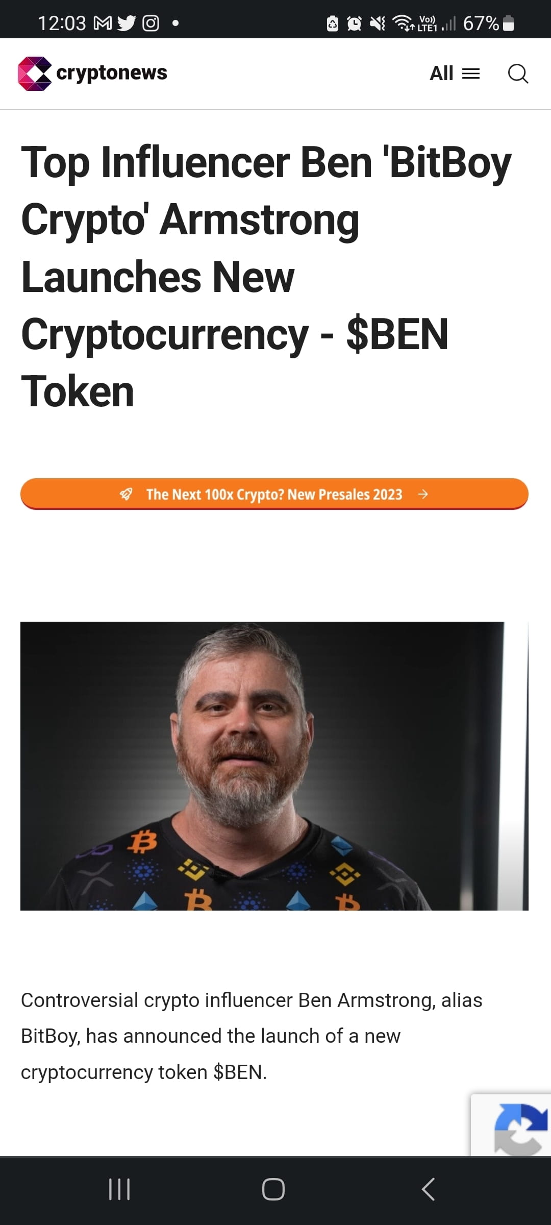 $Ben is up 50% just before Mexc listing Is Ben going to ta ...