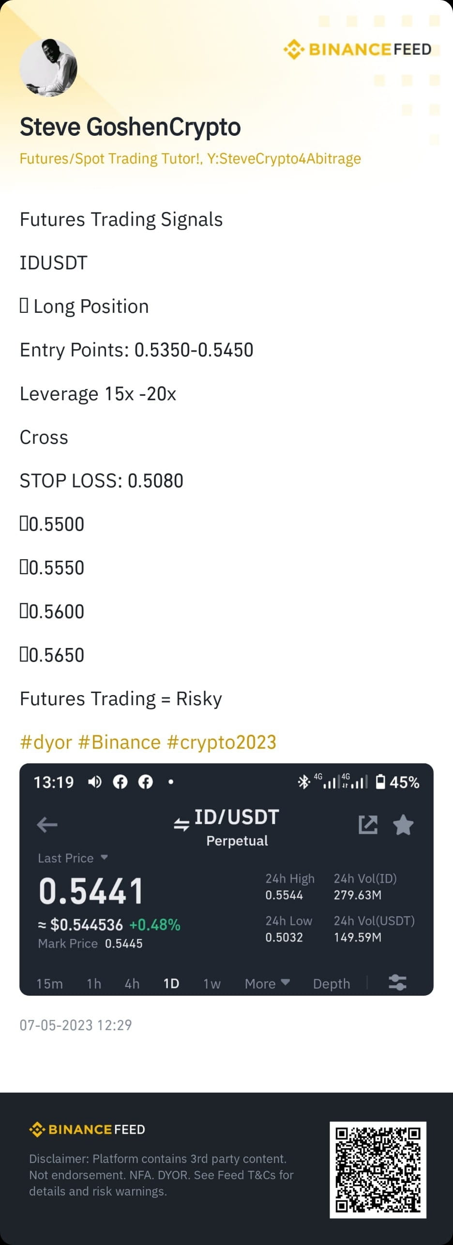 Futures Trading IDUSDT Prediction 1st & 2nd 🎯 hit success ...
