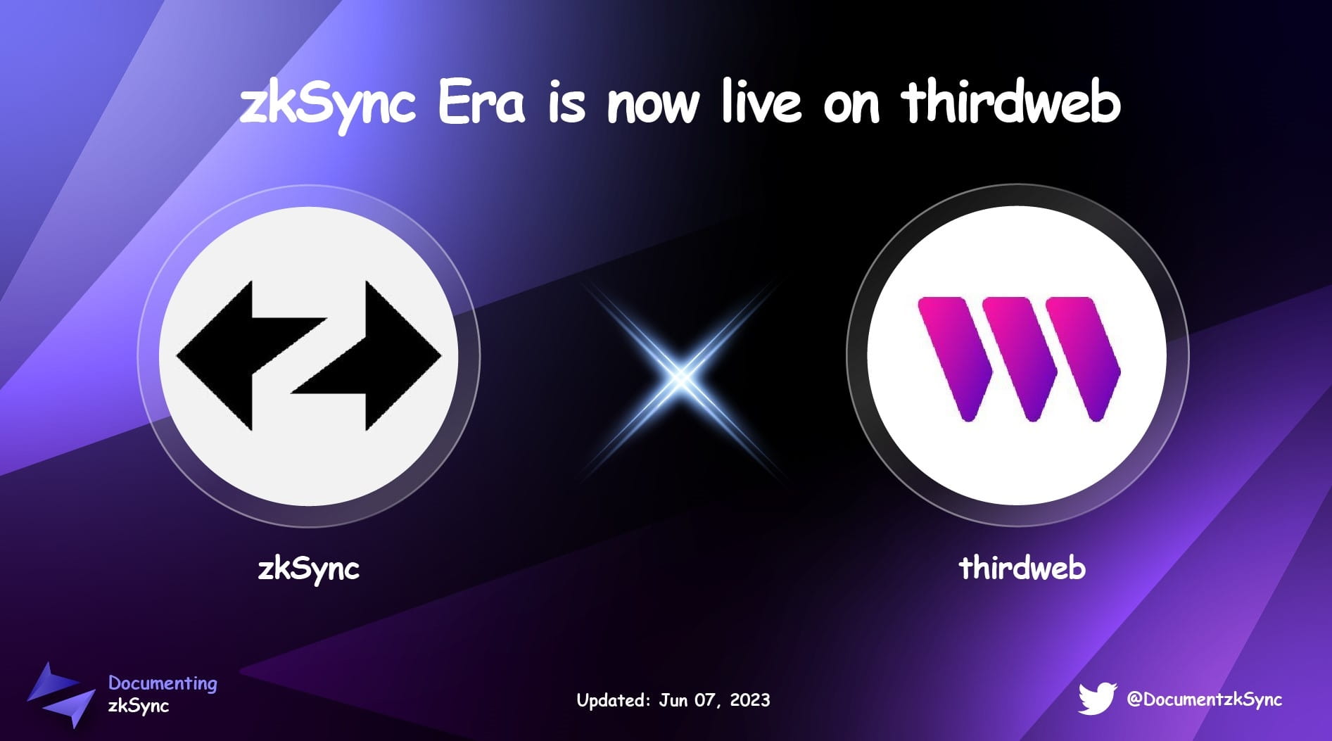 📢 #zkSync is officially live on thirdweb 🚀 You can now | Documenting ...