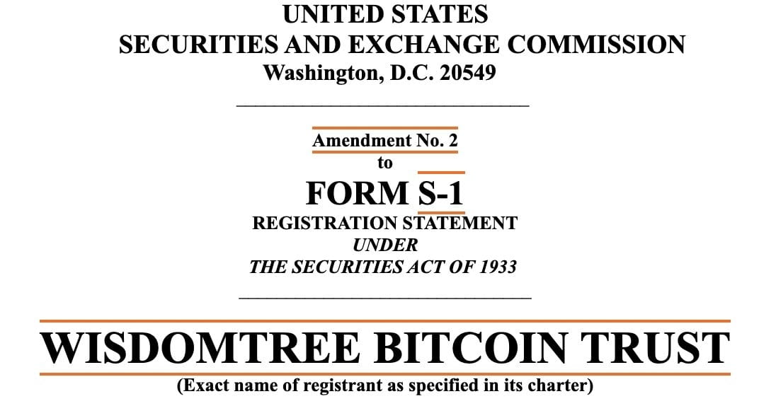 ₿𝗥𝗘𝗔𝗞𝗜𝗡𝗚: WisdomTree files #bitcoin ETF#crypto2023 #p | ENSIGN TRADING ...