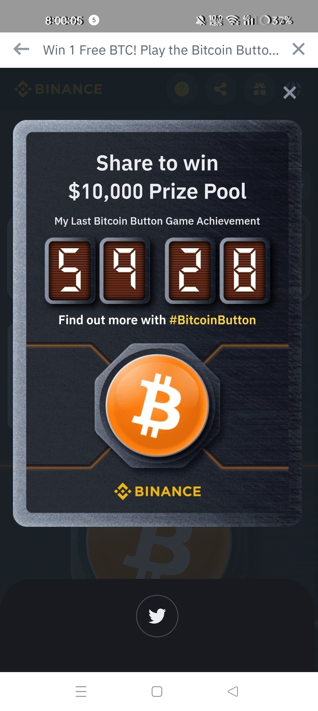 WIN ONE BITCOIN Bitcoin Button is Back! Press a Button, Win ...