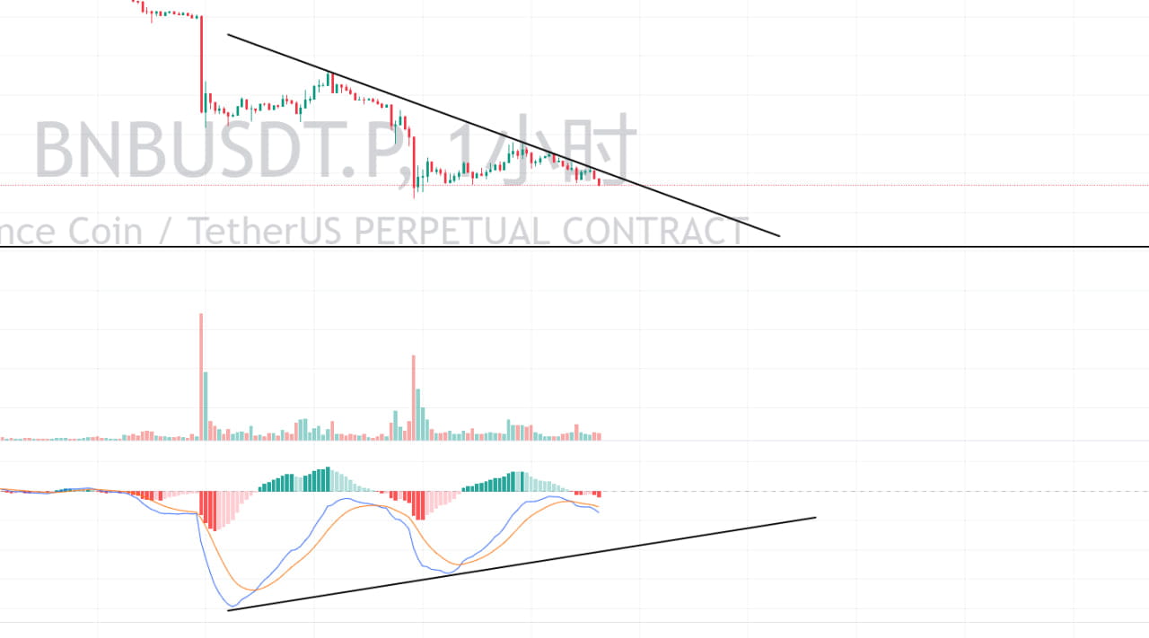 Although BNB has a 1-hour bullish bottom divergence, the inf | 大傻驰 on ...