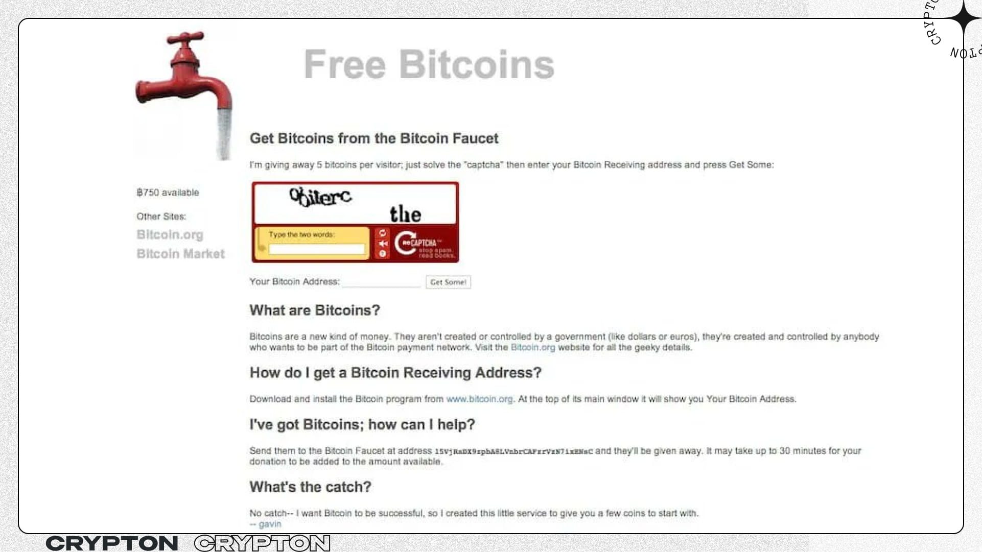 🔥 5 BTC por captcha Esta oferta exacta se lanzó hace exact | CRYPTON en ...