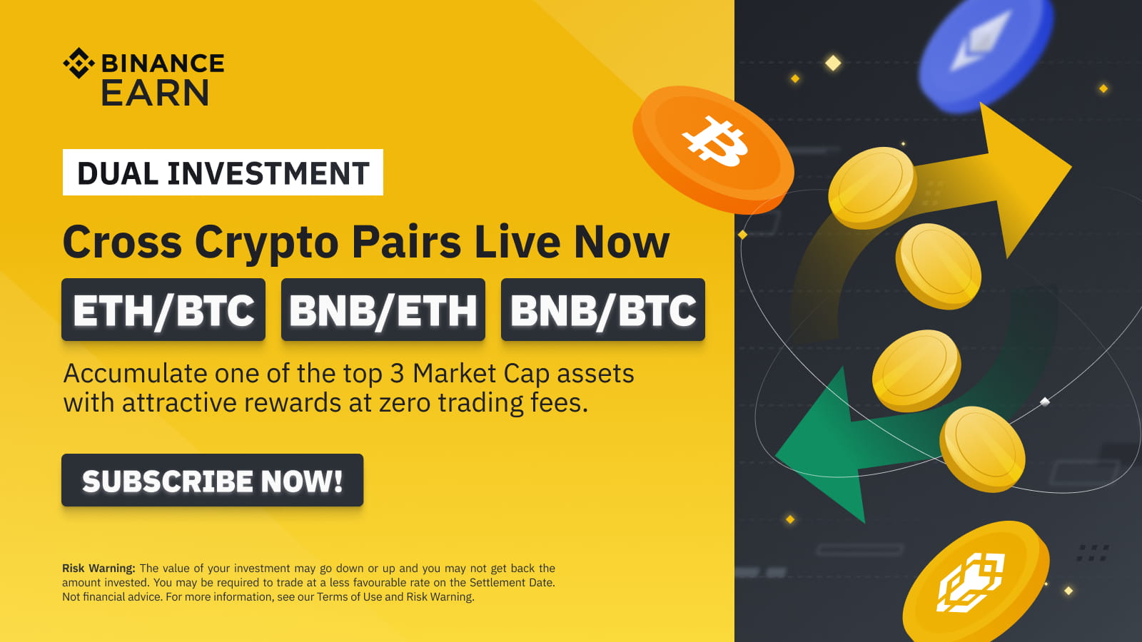 Binance Earn Dual Investment Cross Crypto Pairs Launch F Binance Binance Earn Dual Investment Cross Crypto Pairs Launch F Binance