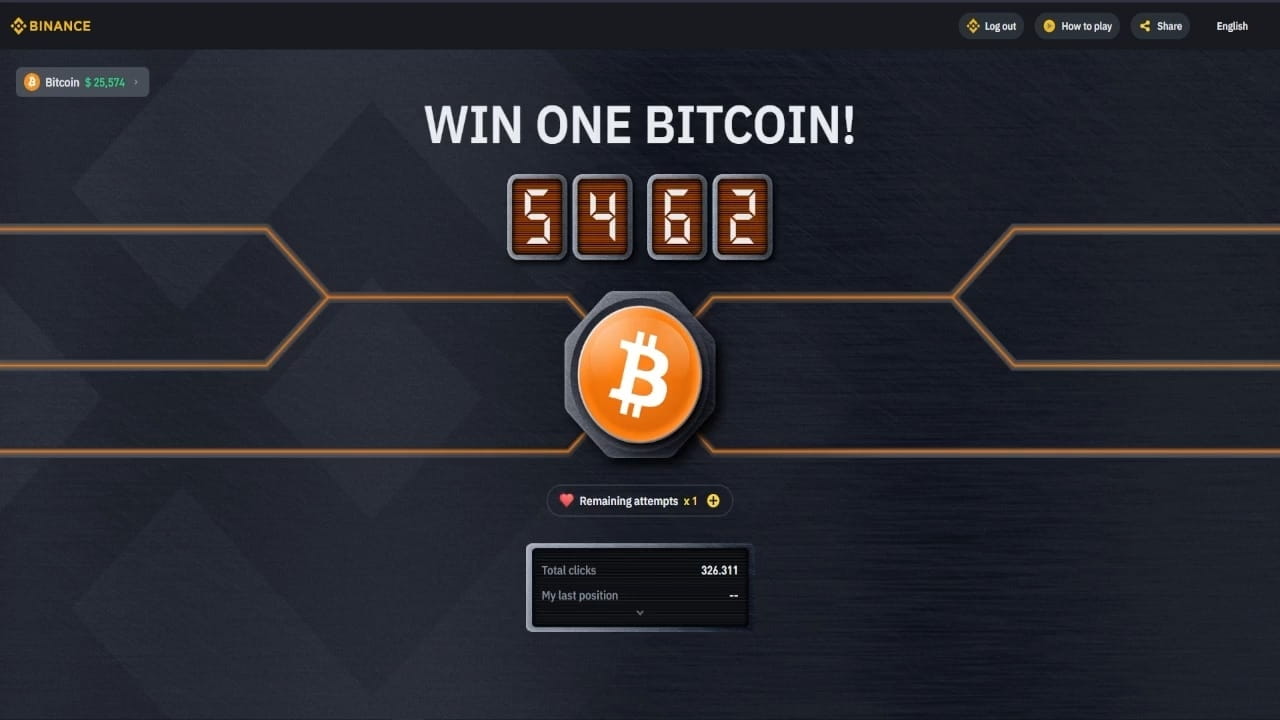 🟠WIN A BITCOIN with the BINANCE BITCOIN BUTTON GAME#binance#bitcoin | Satoshi Factory on Binance ...