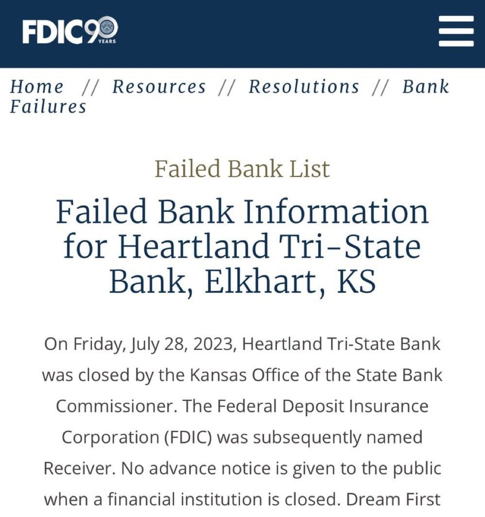 Big news! Heartland Tri-State Bank, which is worth more | Official ...