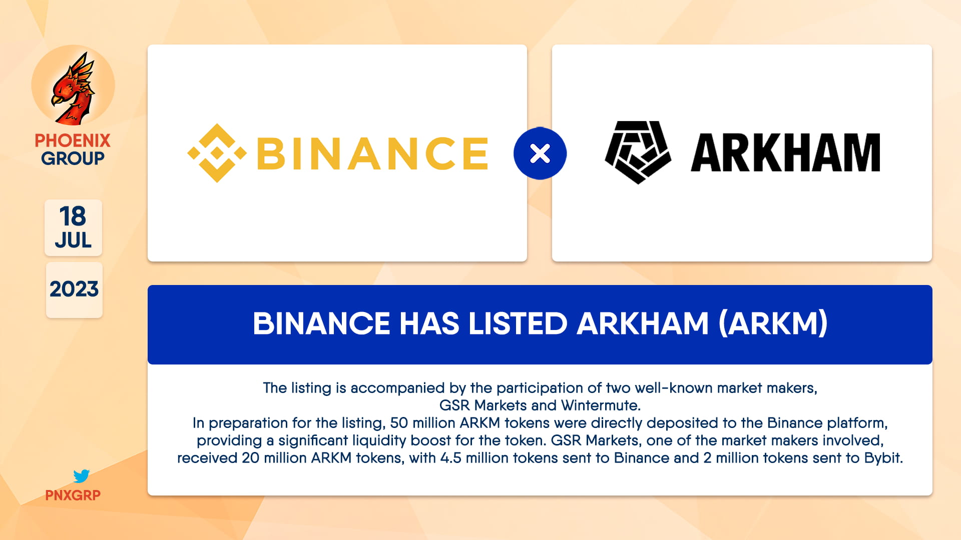 #Binance has listed #Arkham $ARKM The listing is accompani | Phoenix Group on Binance Square