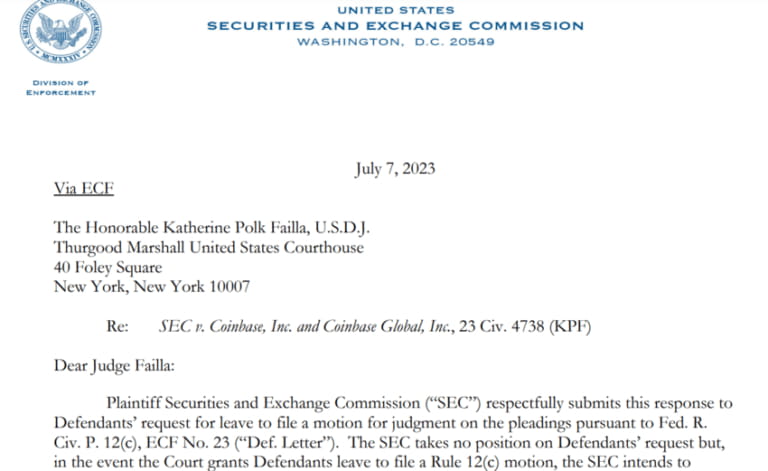 SEC Showing Coinbase Mercy, Or Buying Time? | Voice Of Crypto on ...