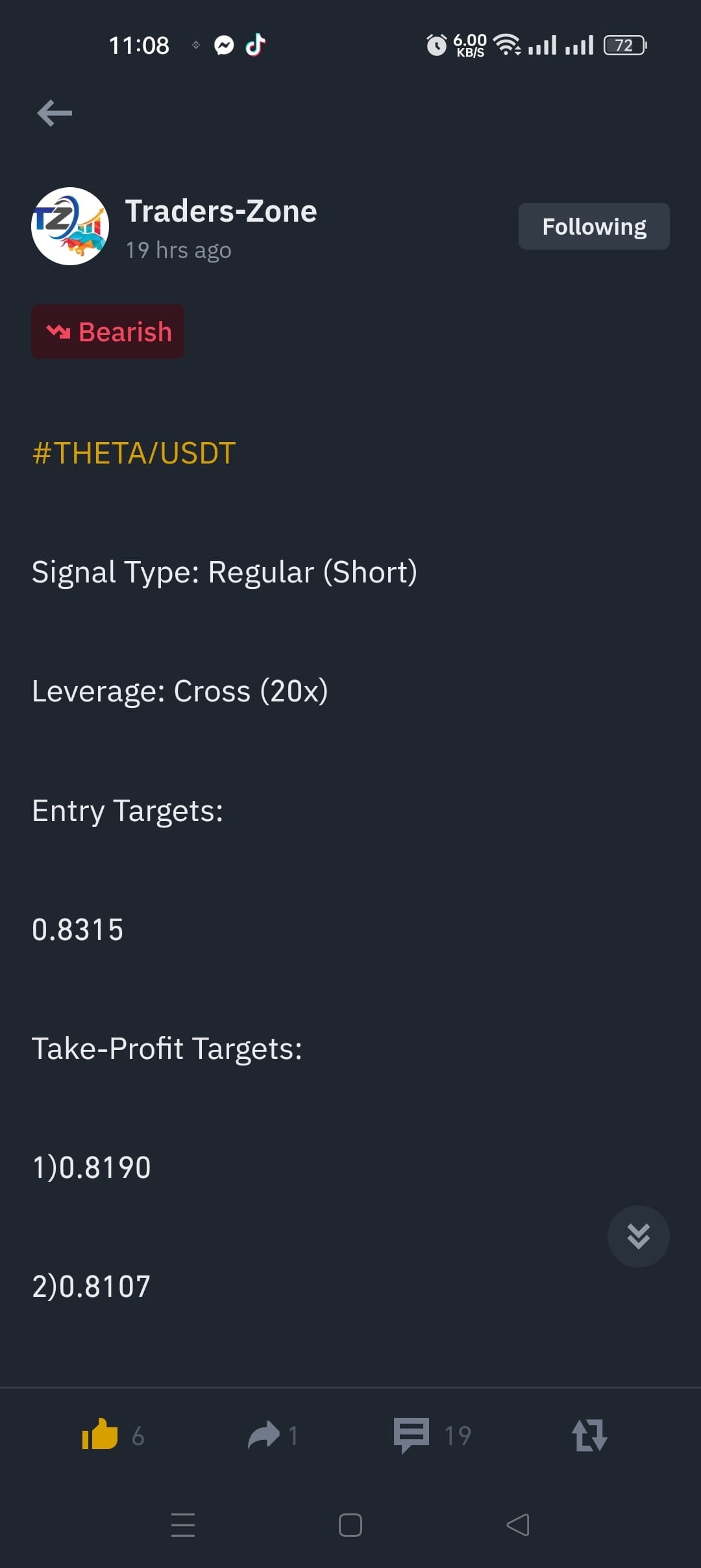 #THETA/USDT Successfully achieved target $BTC $ETH $BNB Ma ...