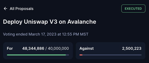Uniswap login #Avalanche #UNI The Uniswap governance | Avalanche_CN on ...