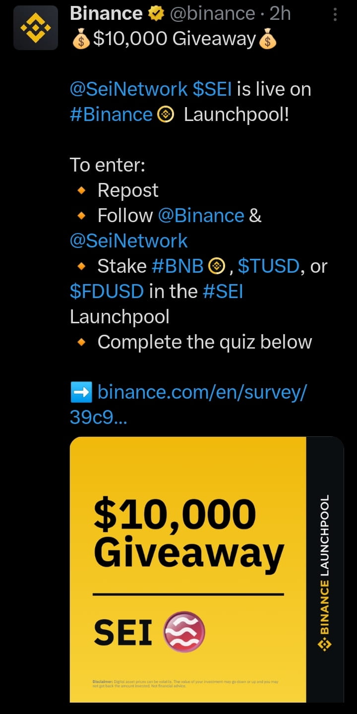 Dont miss out on the official giveaway from Binance Learn | CRYPTOBOBO ...