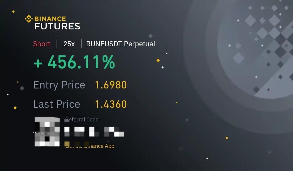 Rune/usDt short position update🙈 | The Buzzing Bee on Binance Square