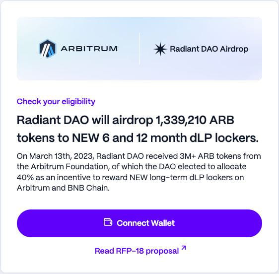 💸#Airdrop: Radiant DAO sẽ airdrop token ARB Tồng phần thưở | Nghien ...