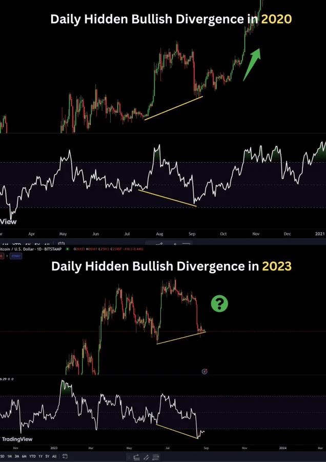 📊BITCOIN DAILY CHART HIDDEN BULLISH DIVERGENCE SPOTTED 🚀 | Crypto Insiders on Binance Square
