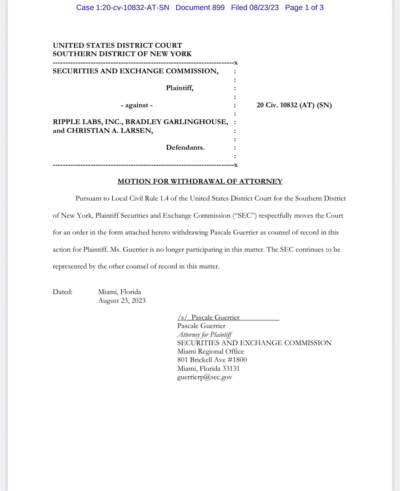 How Has the Ripple and SEC Case's Legal Team Changed Impact the Case ...