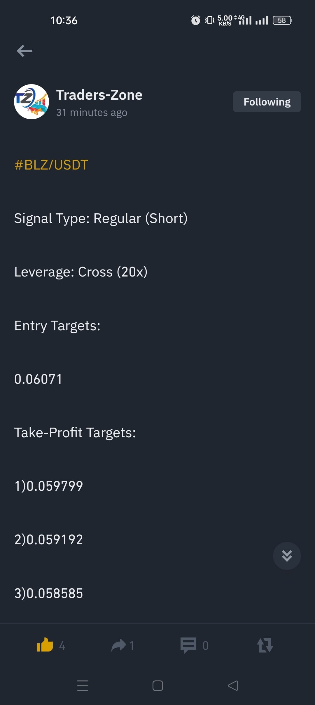Successfully achieved target 😍😍 #BLZ/USDT Target №1 - Ma | Traderszone500 on Binance Square