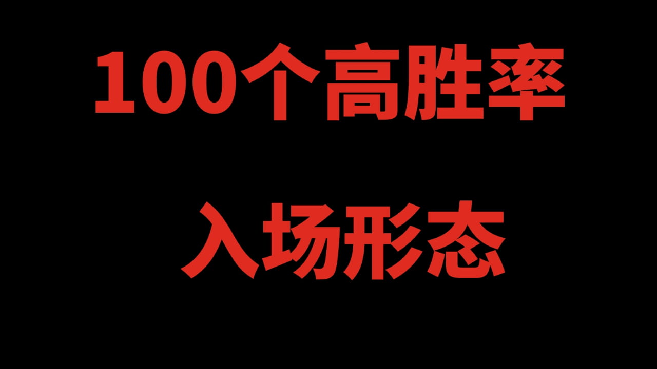 100 high winning rate entry patterns 01 | 熊猫技术分析社区 on Binance Square