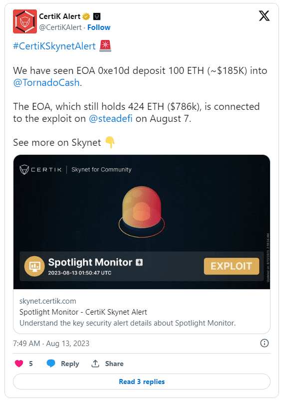 Key points about the recent Steadefi exploit and its afterma | Crypto PM on Binance Square