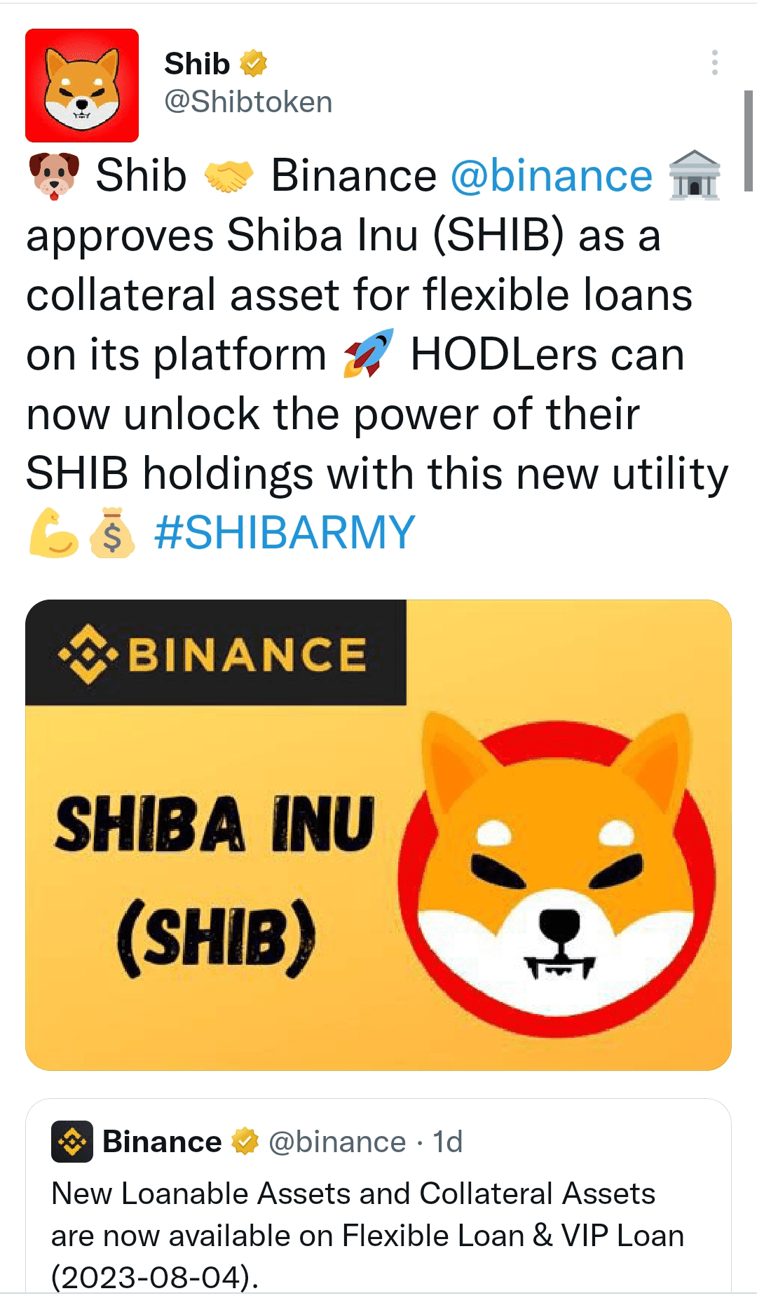This Is Why Shib Is Going Up Now that #Shibainu is included | Crypto Fndy on Binance Square